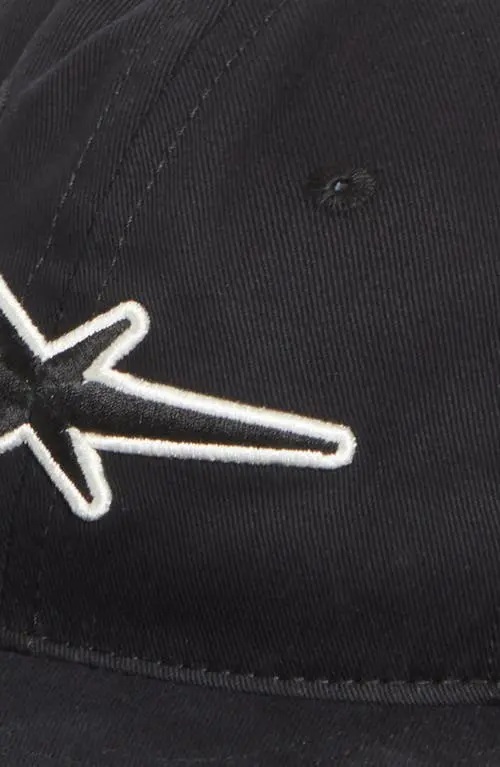 PHIPPS Star Logo Embroidered Baseball Cap - Washed Black
