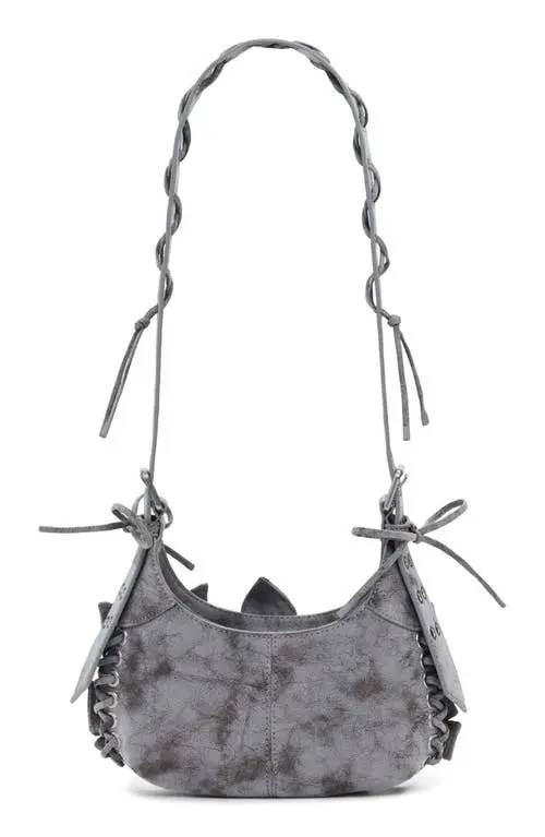 Desigual Butterfly Appliqué Crossbody Bag - Light Gray
