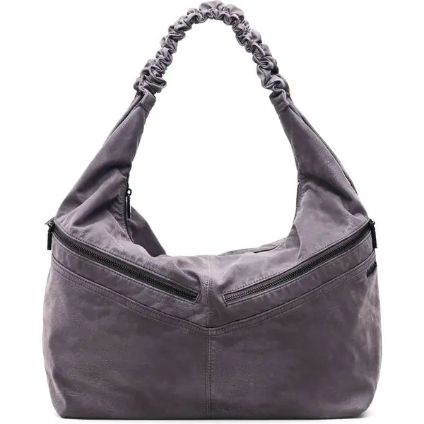 Desigual Grommet Trim Faux Leather Shoulder Bag - Purple