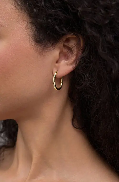 Bony Levy 14k Gold Thin Oval Hoop Earrings