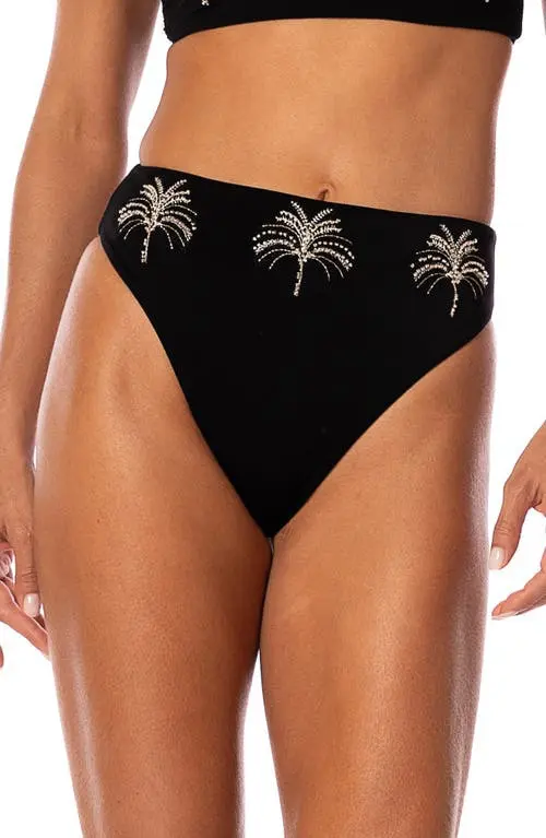 MAAJI Midnight Palm Sully Reversible Bikini Bottoms - Black
