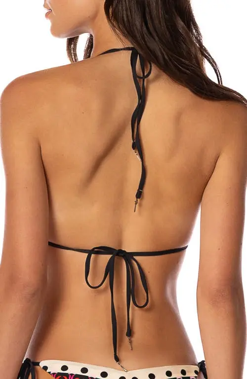 MAAJI Flamingo Night Balmy Reversible Bikini Top - Black