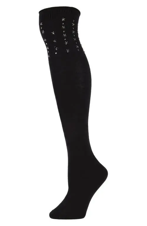 MEMOI Evening Over-the-knee Socks - Black
