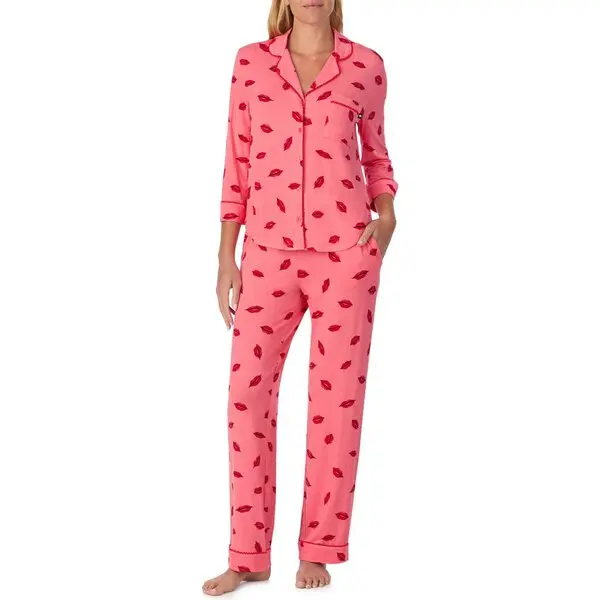Kate Spade New York Print Pajamas - Dark Pink Print