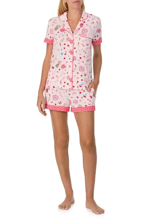 Kate Spade New York Print Short Pajamas - Pink Print