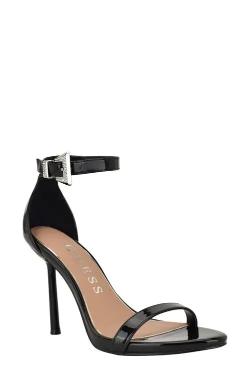 Guess Ankle Strap Stiletto Sandals - Black