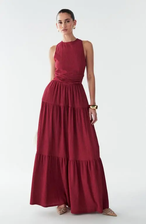 BWLDR Brooks Maxi Dress - Burgundy