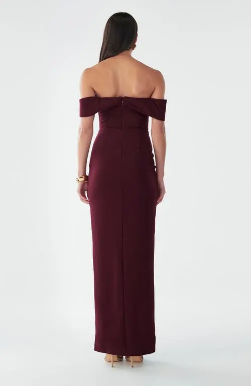 BWLDR Serena Maxi Dress - Burgundy