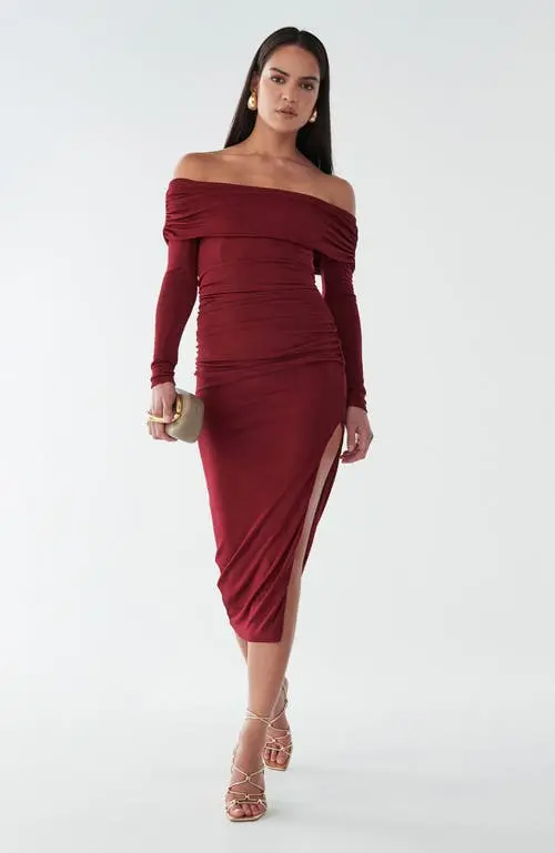 BWLDR Piedra Midi Dress - Burgundy