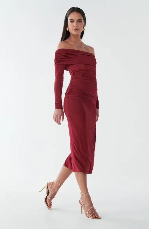 BWLDR Piedra Midi Dress - Burgundy
