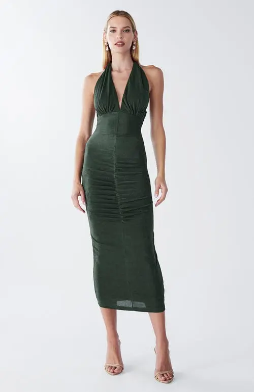 BWLDR Lizette Bodycon Midi Dress - Khaki