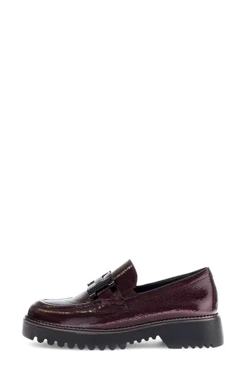 Gabor Lug-sole Loafer - Burgundy
