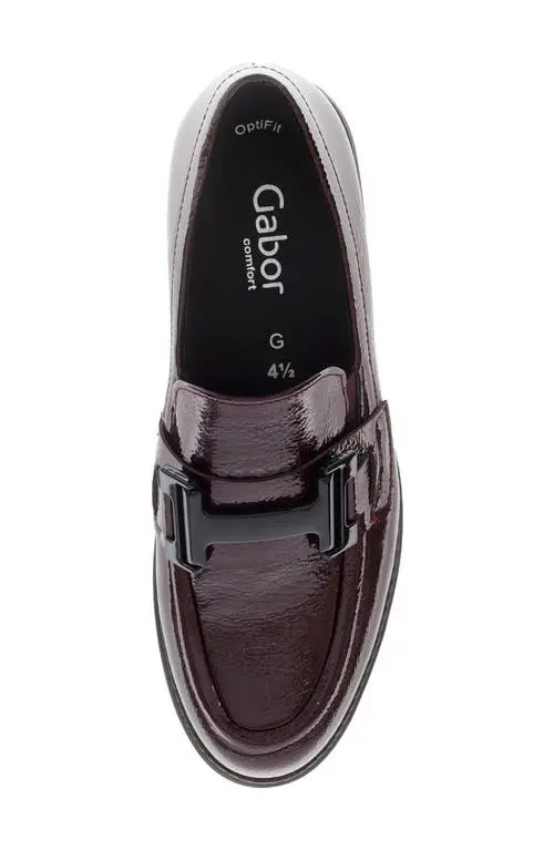 Gabor Lug-sole Loafer - Burgundy