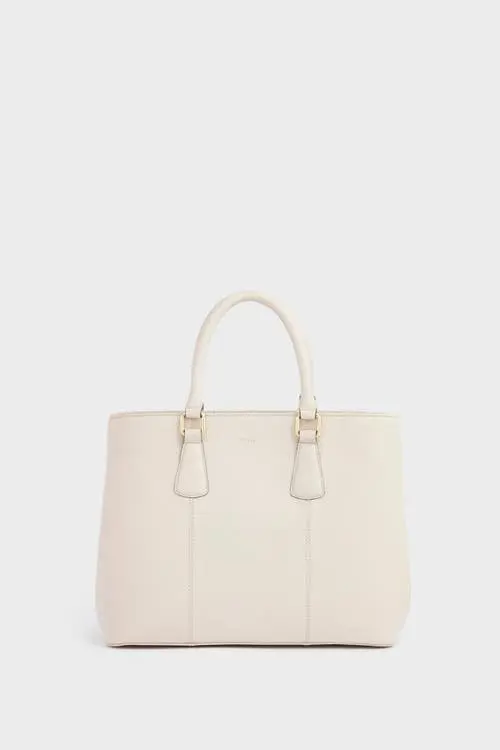 OSPREY LONDON The Adaline Leather Workbag - Dove
