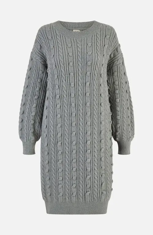 YUMI Cable Knit Tunic Dress