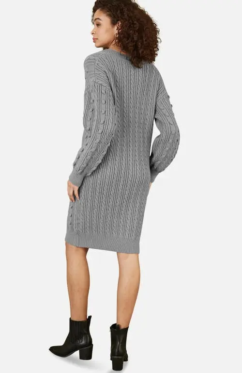 YUMI Cable Knit Tunic Dress