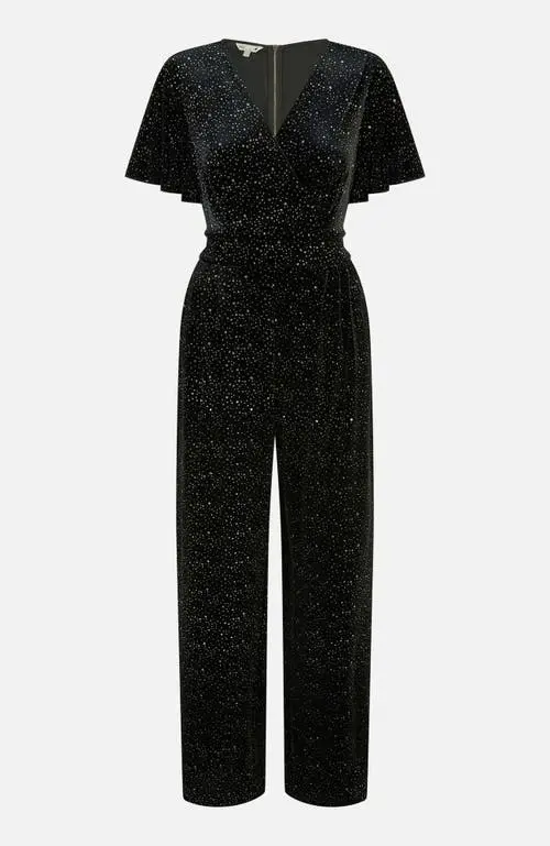 YUMI Sparkle Velvet Jumpsuit