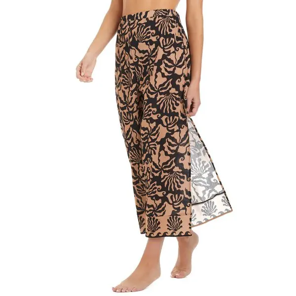 Sanctuary Side Slit Printed Cover-up Pants