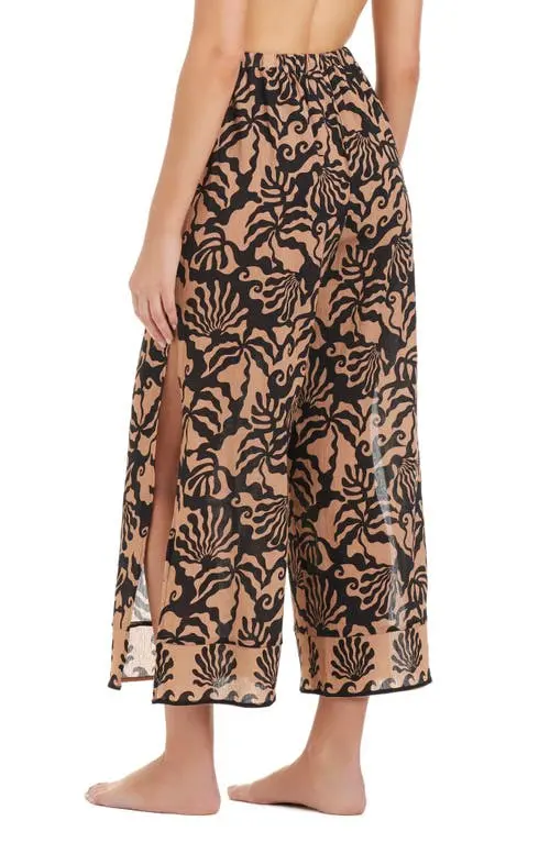 Sanctuary Side Slit Printed Cover-up Pants