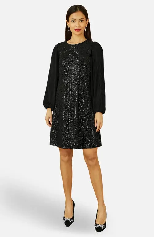 YUMI Sequin Velvet Tunic Dress