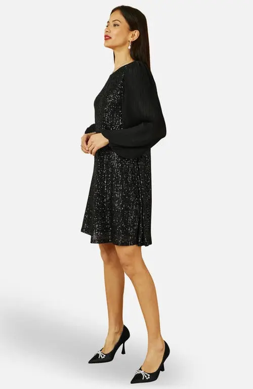 YUMI Sequin Velvet Tunic Dress