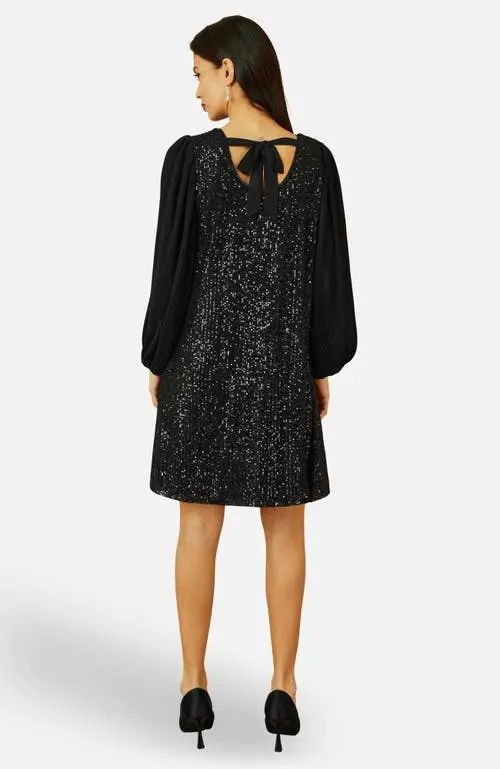 YUMI Sequin Velvet Tunic Dress