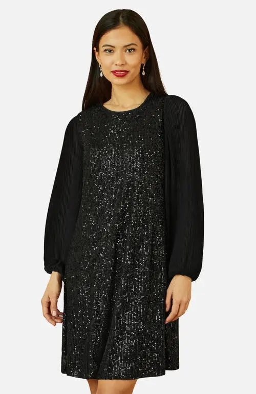 YUMI Sequin Velvet Tunic Dress