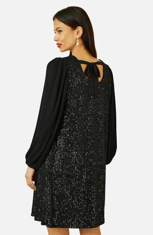 YUMI Sequin Velvet Tunic Dress