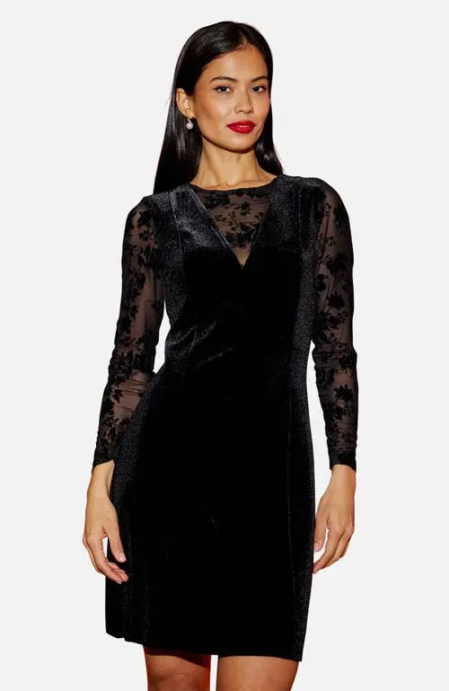 YUMI Fitted Velvet Mini Dress