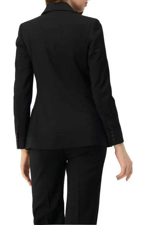 IVONNE Single Button Wool Blazer