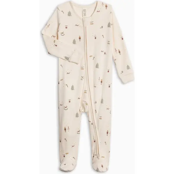COLORED ORGANICS Holiday Peyton Zipper Sleeper - Noel