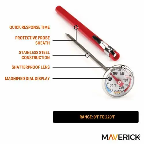 MAVERICK Instant Read Thermometer1" Dial