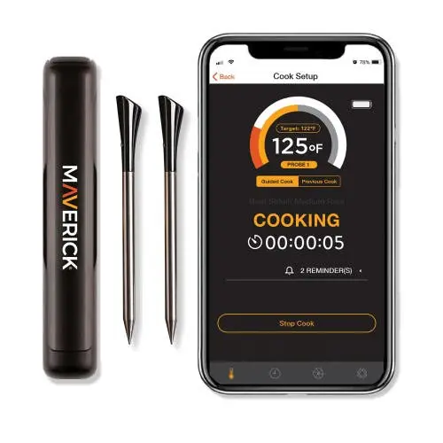 MAVERICK Stake Dual Probe Wireless Bluetooth Thermometer - Black/silver