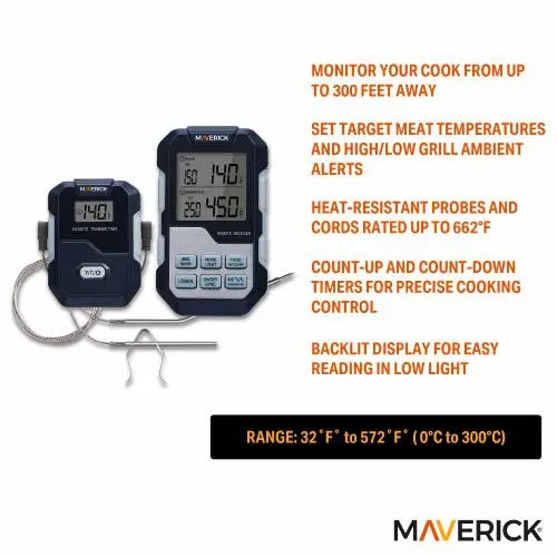MAVERICK Long Range Wireless Remote Cooking Thermometer
