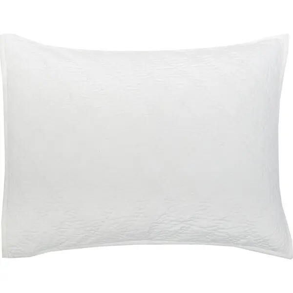 ELISABETH YORK 20" X 26" Sutton Dove Cotton Shammachine Washable - White