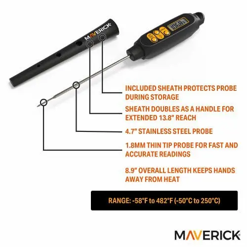 MAVERICK Digital Long Stem Instant Read Thermometer