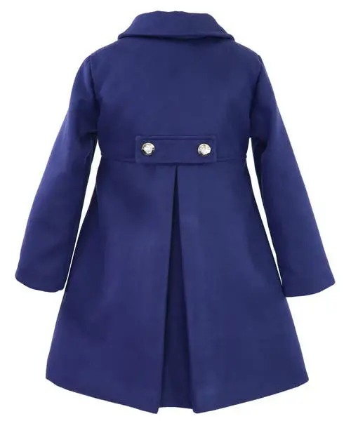WIDGEON Faux Wool Pleated Coat With Faux Fur Lining
