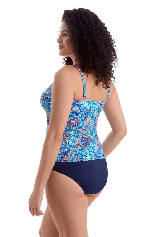SHAPESOLVER Mastectomy Tankini Swimsuit Top - Bombay