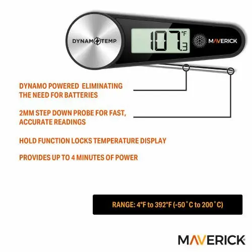 MAVERICK Dynamo Temp Instant Read Food Thermometer