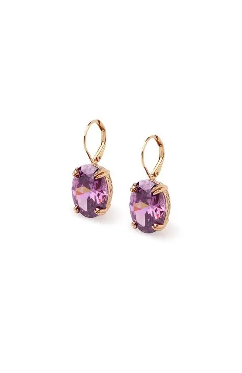 RETRO CHIC Garden Of Eden Grape Glow Earrings - Purple & Gold