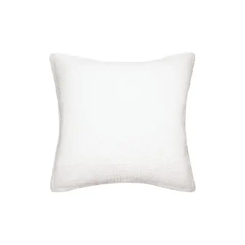 CAROL & FRANK Graham Diamond Pattern 100% Cotton Pillow Sham 26" X 26" - White
