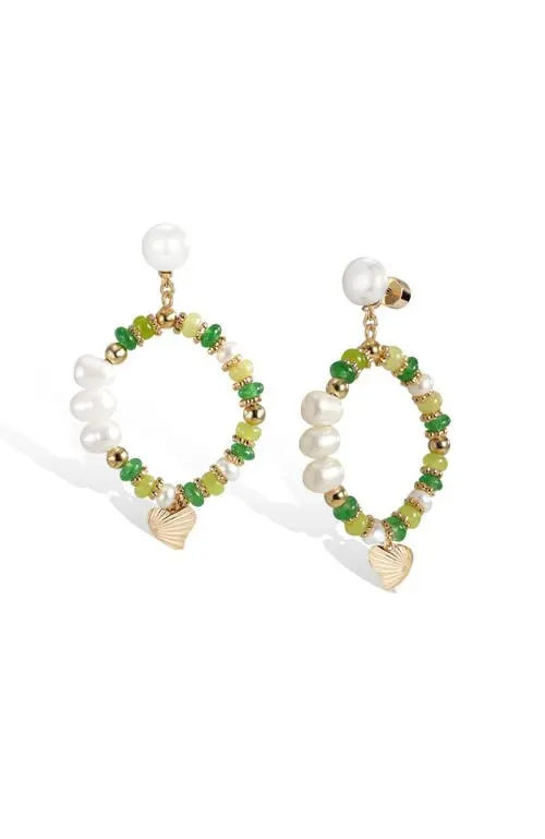 RC RETRO CHIC Thetis Earrings - Green & White