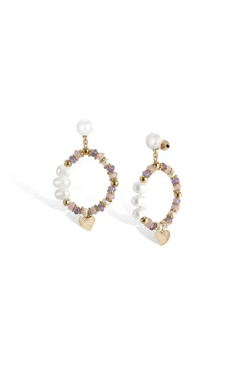 RC RETRO CHIC Thetis Earrings - Purple & White