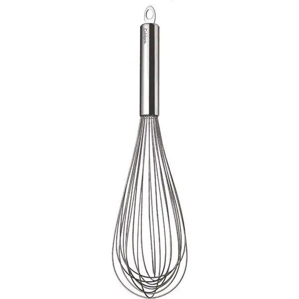 CUISIPRO 12 Inch Stainless Steel Balloon Whisk Ball Solid Handle - Silver
