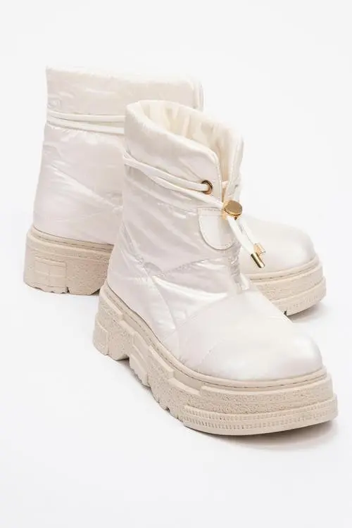 PROLOGUE SHOES Boots - White Faux Leather