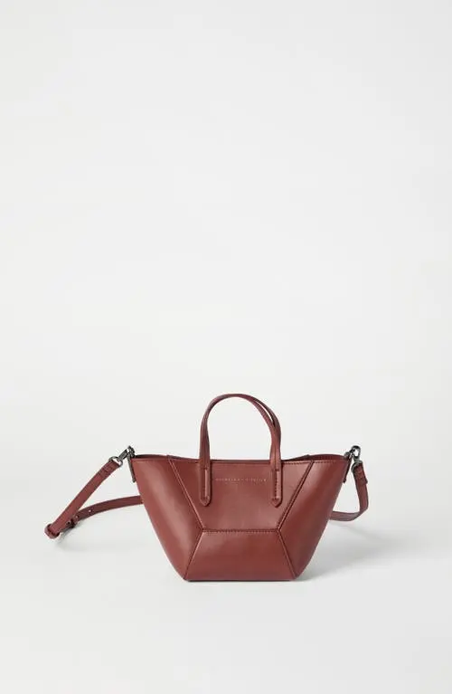 Brunello Cucinelli Calfskin Mini Bc Duo Bag