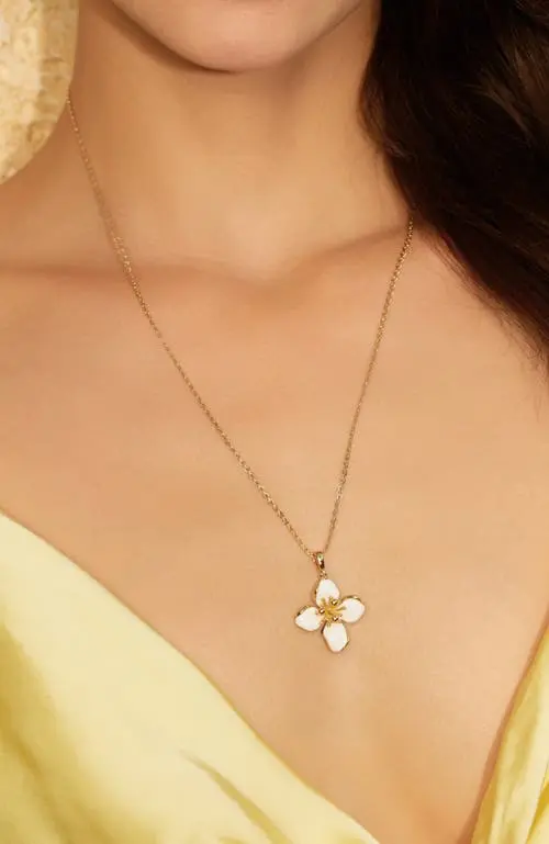 RETRO CHIC Iris Blossom Pendant Necklace