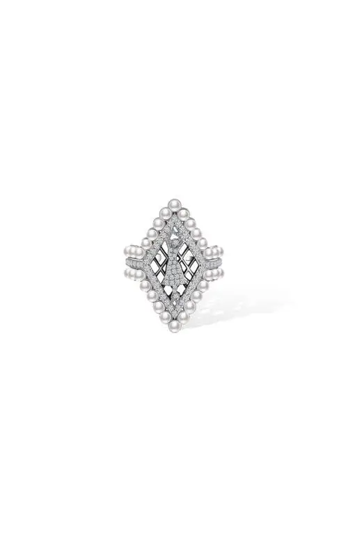 RC RETRO CHIC Royal Ballet Statement Ring - Sliver