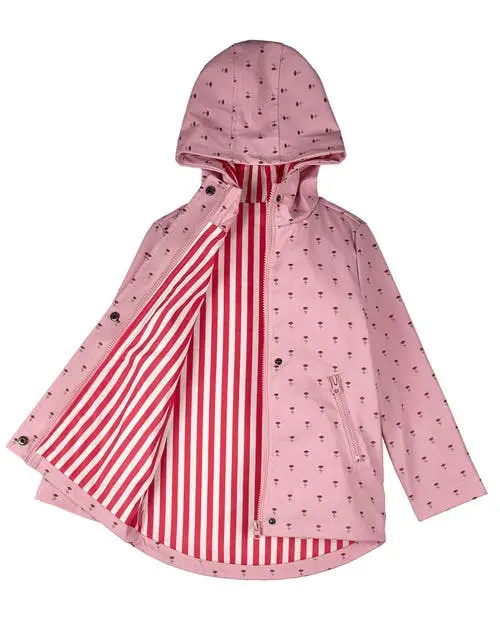 MEMOI Lined Raincoat With Attached Storage Pouch
