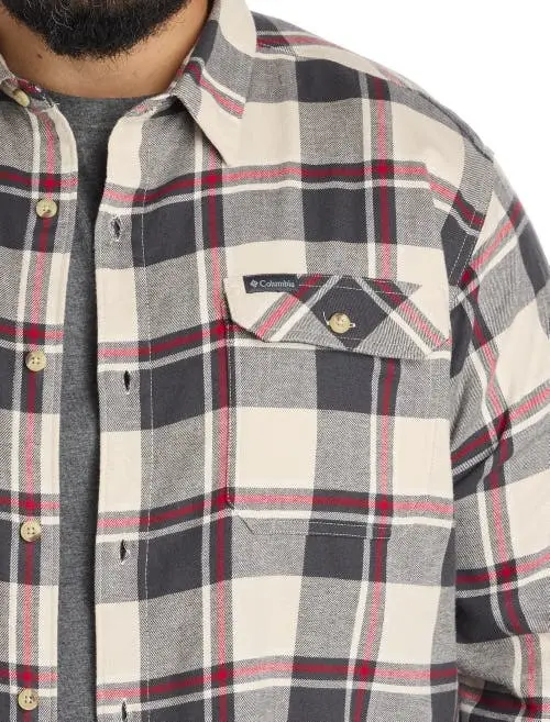 Columbia Big & Tall Flare Stretch Flannel Sport Shirt - Dark Stone